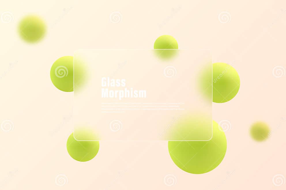 Banner Template, Glass Morphism. Transparent Rectangle Made of ...