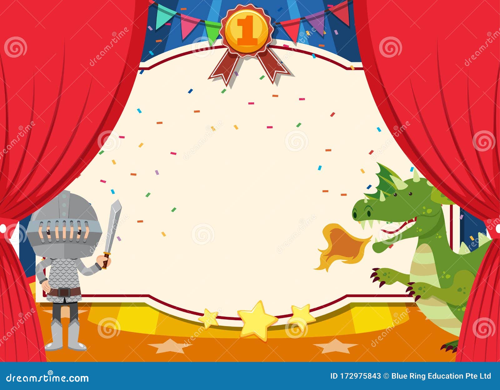 Red Dragon Stage A Dramatic Illuminated Pathway Royalty-Free Stock ...