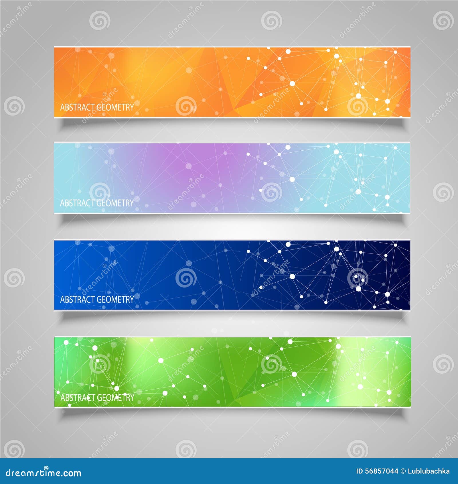 Banner Template with Network Connections Concept Stock Vector ...