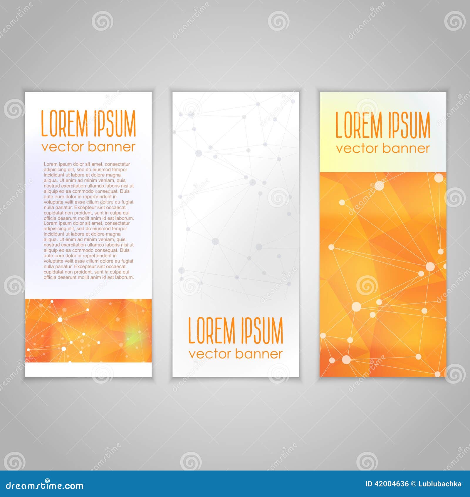 Banner Template with Network Connections Concept Stock Vector ...