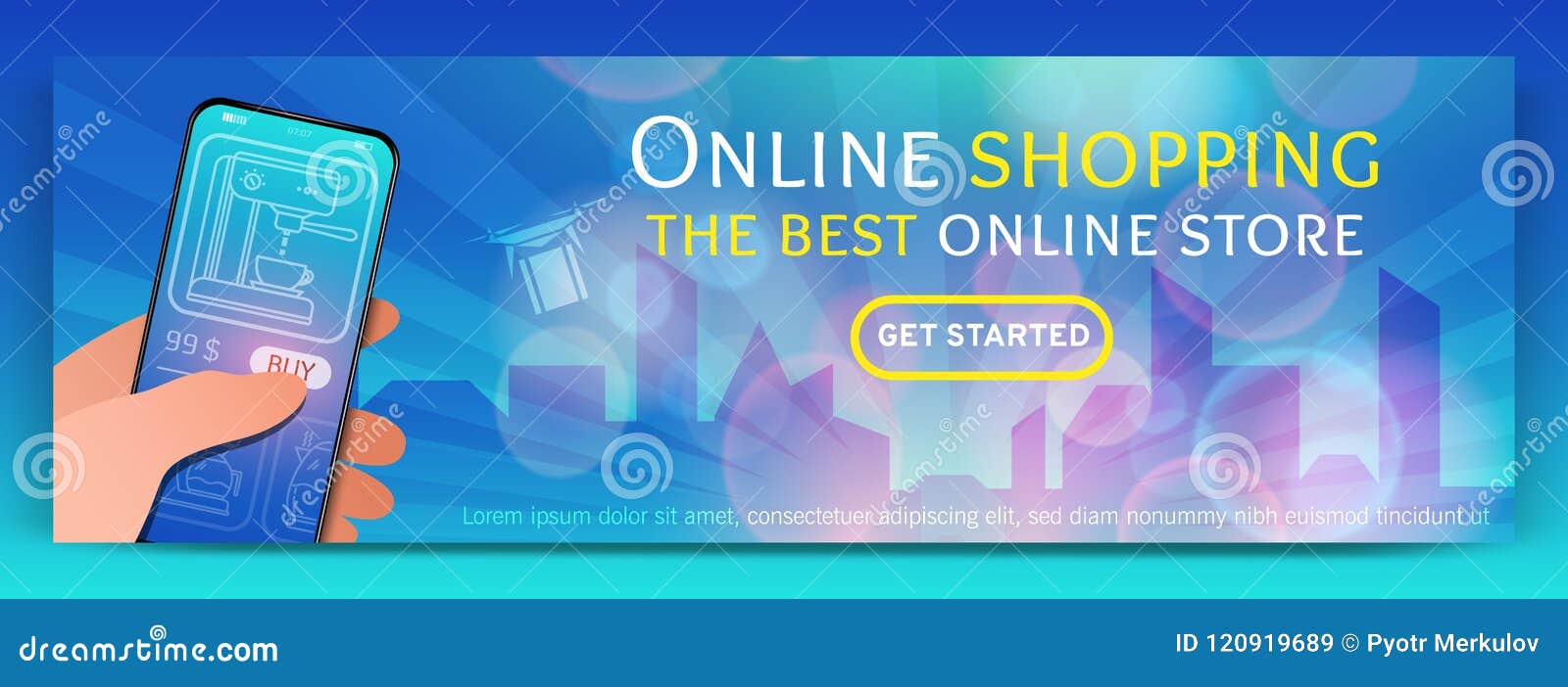 Banner Template of Online Shopping and E-commerce.Modern Flat Design ... Banner Template of Online Shopping and E-commerce.Modern Flat Design ...