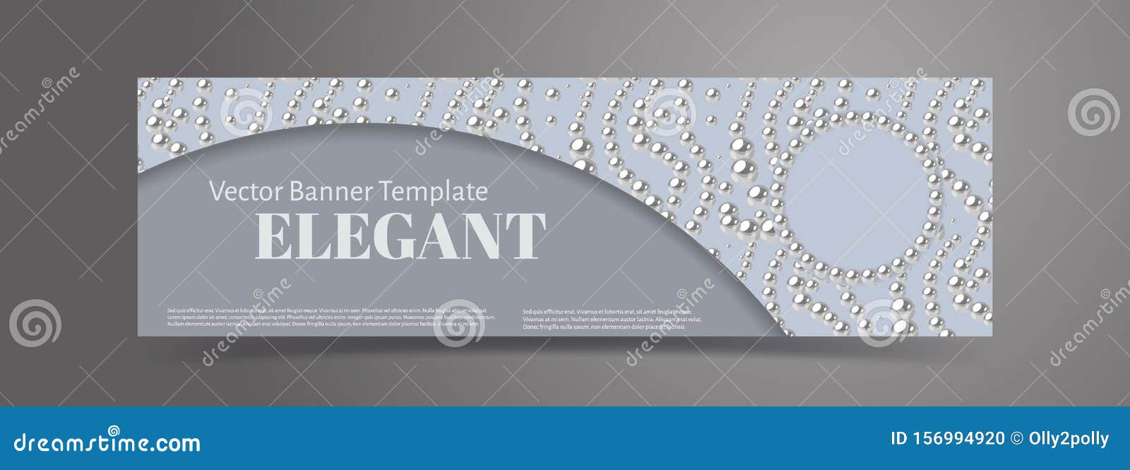 Banner Template with Pearl Pattern Background. Elegant Design Stock ...