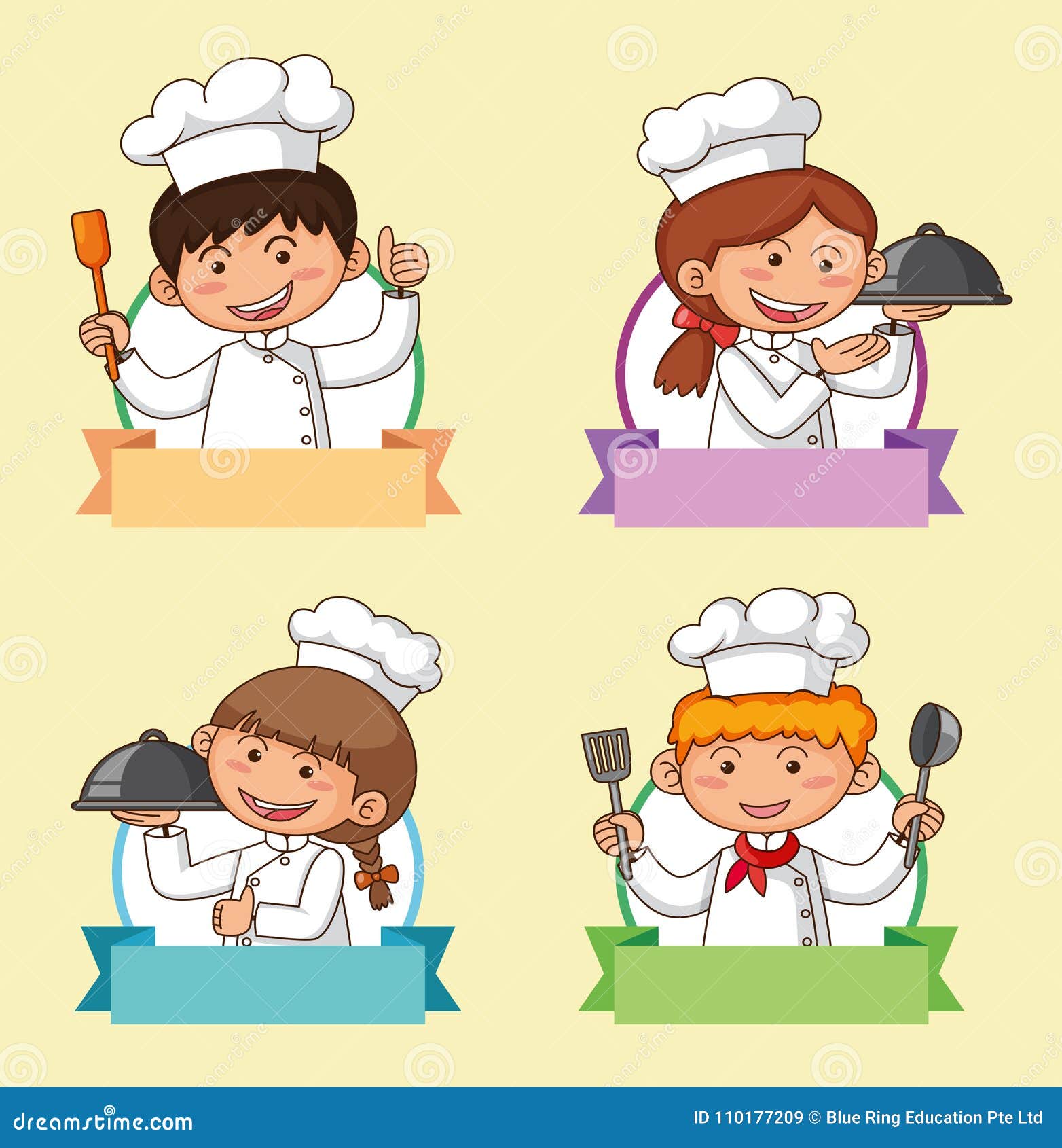 Banner Template with Restaurant Chef Stock Vector - Illustration of ...