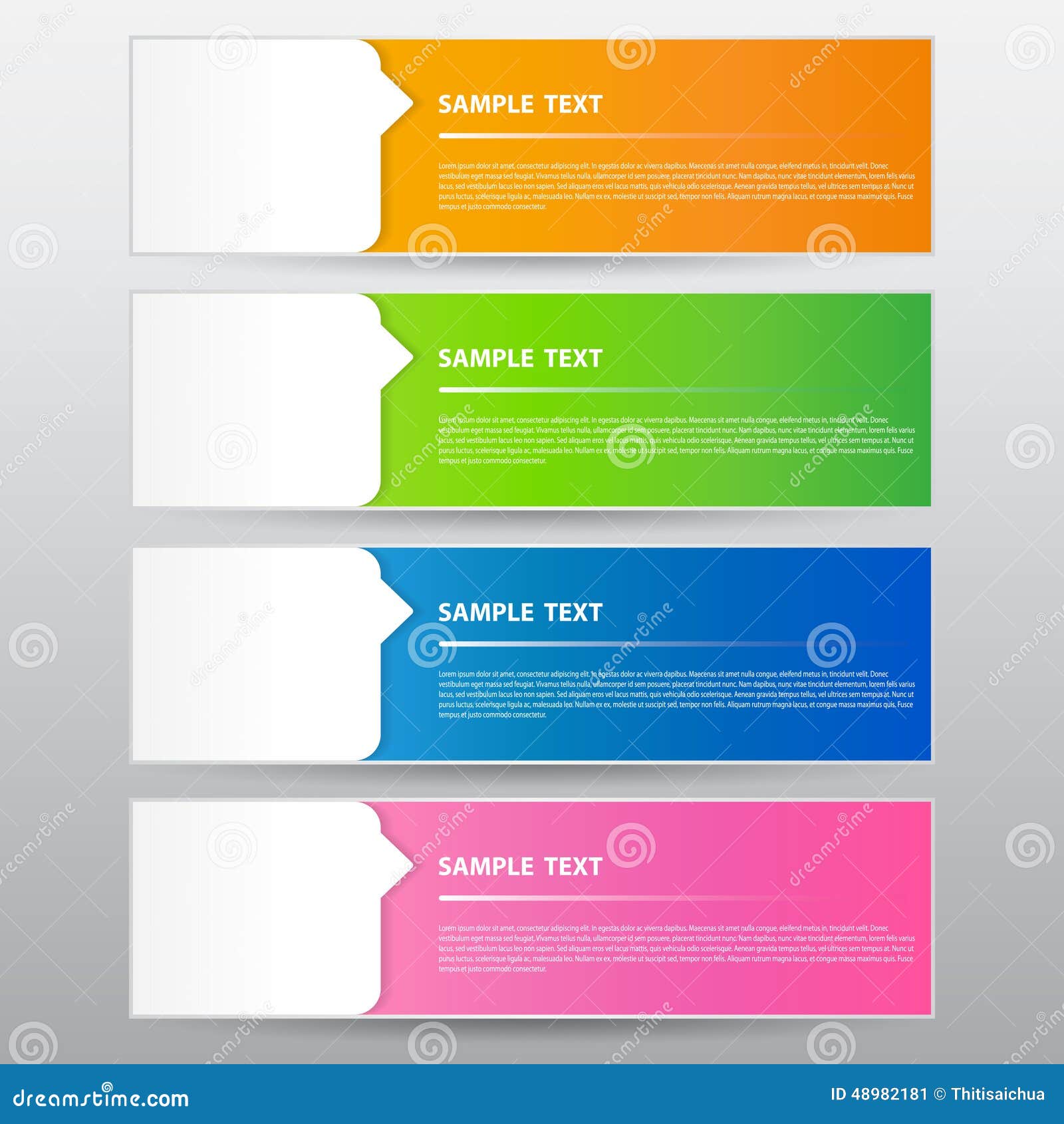 Banner Template, Vector Work Stock Vector - Illustration of decor, info ...