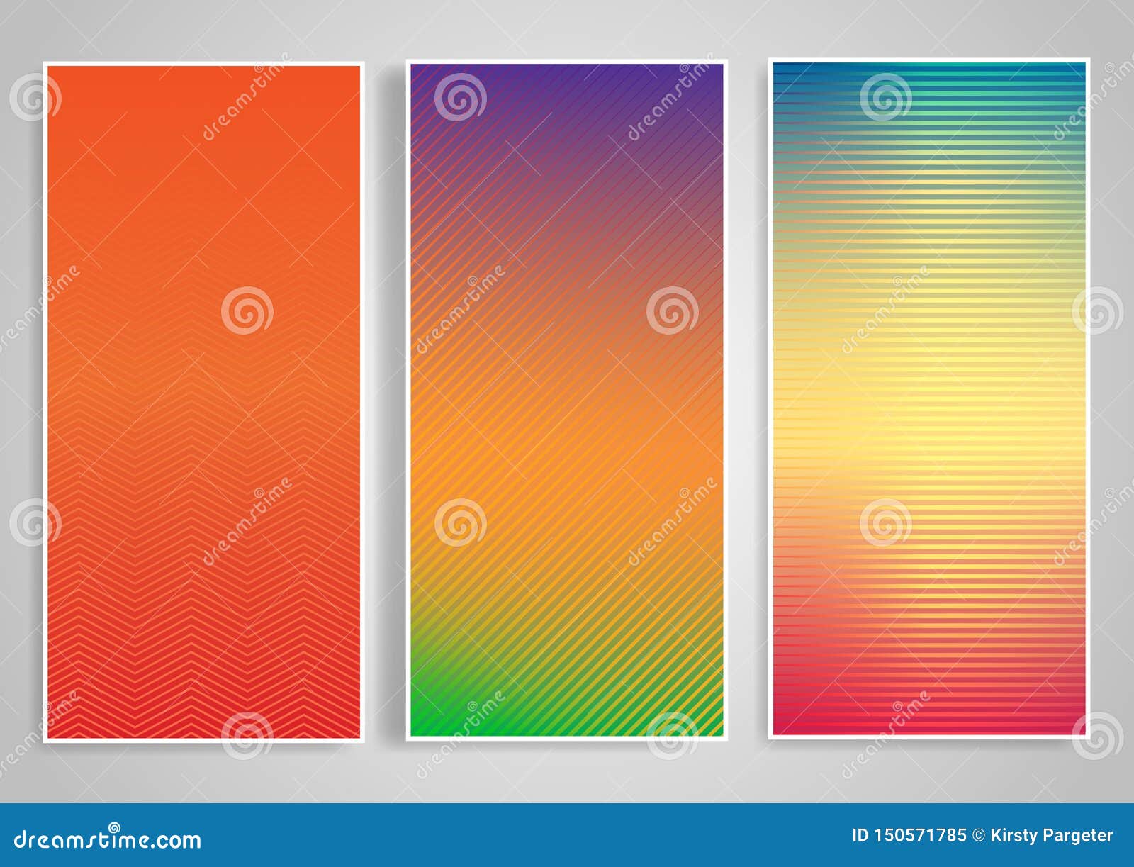 Banner Templates with Striped Designs Stock Vector - Illustration of ...