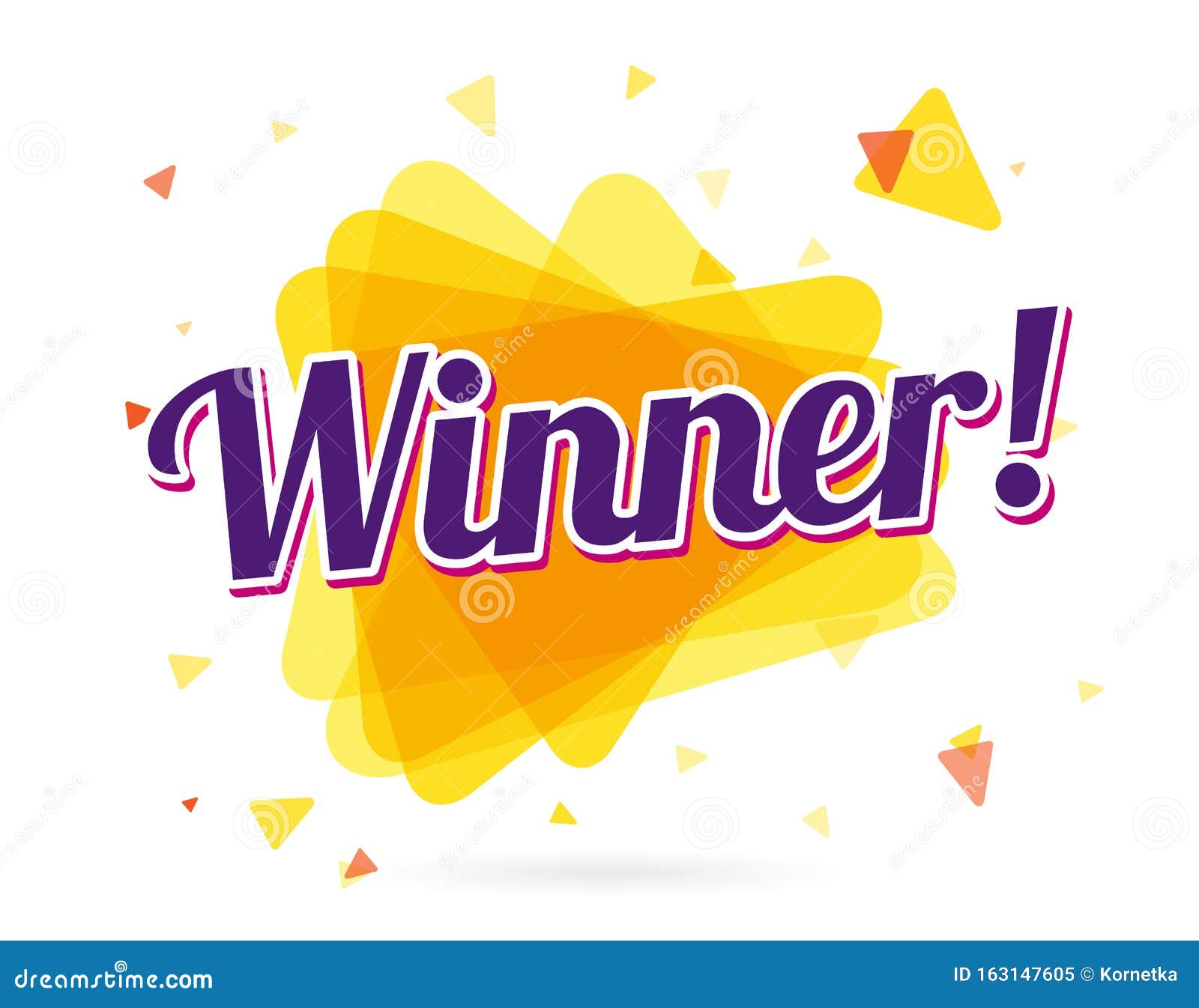 Banner with Text Winner. Bright Design. Illustration Stock Vector ...