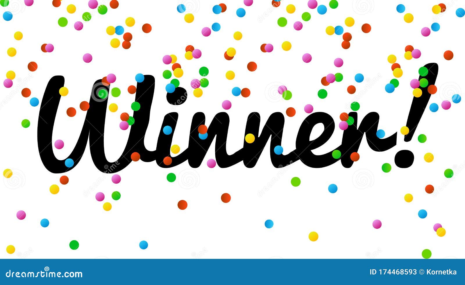 Banner with Text Winner. Bright Design Stock Vector - Illustration of ...