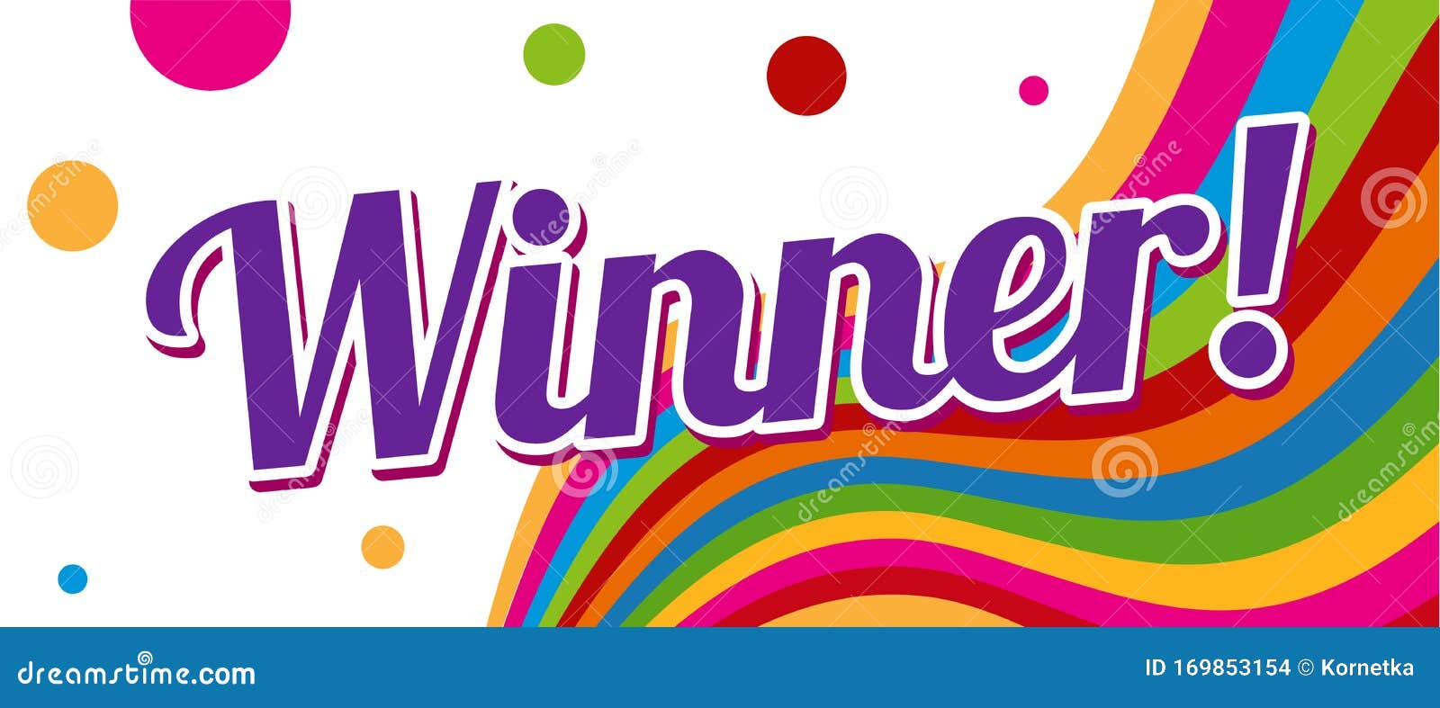 Banner with Text Winner. Bright Design Stock Vector - Illustration of ...