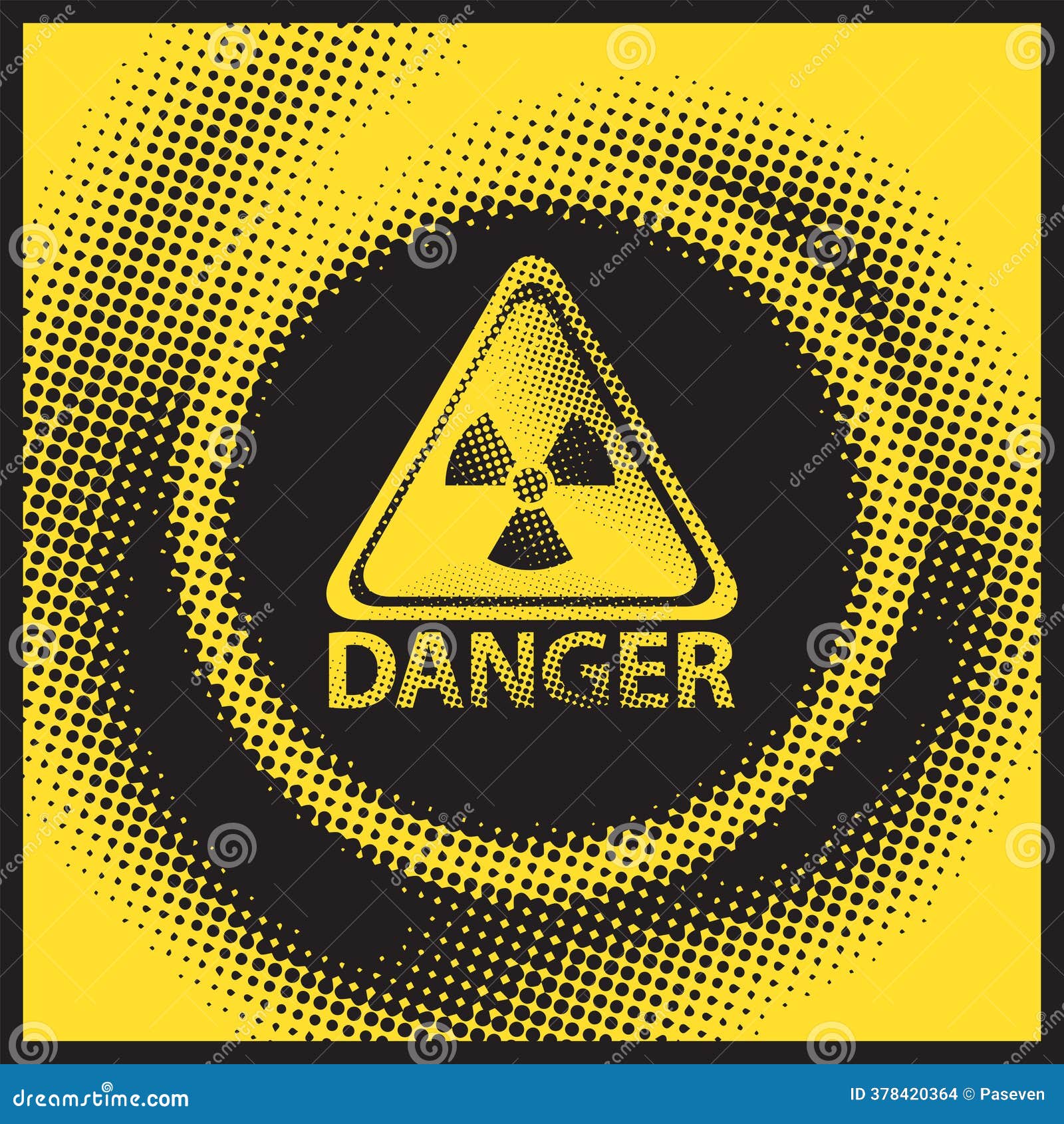Radiation Hazard Sign In 3d Style On Solid Color Background. Royalty ...