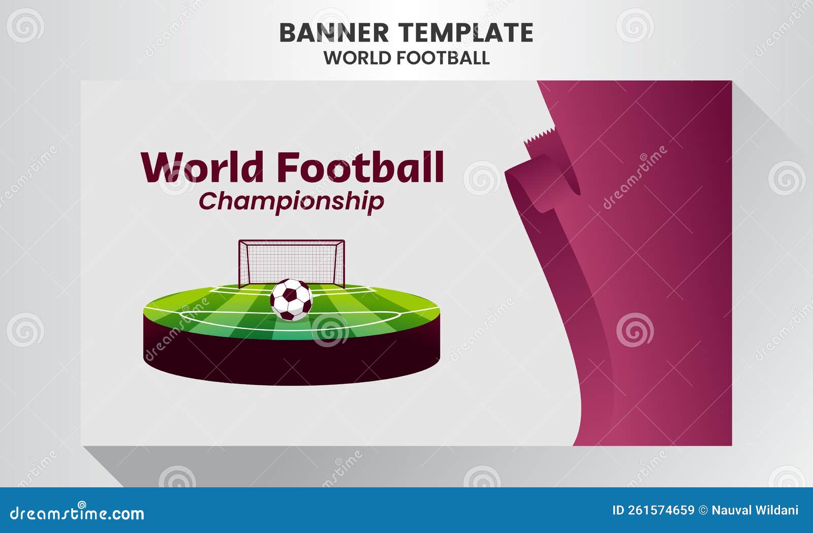 Banner on the Theme of World Championship Design Template Stock Vector ...
