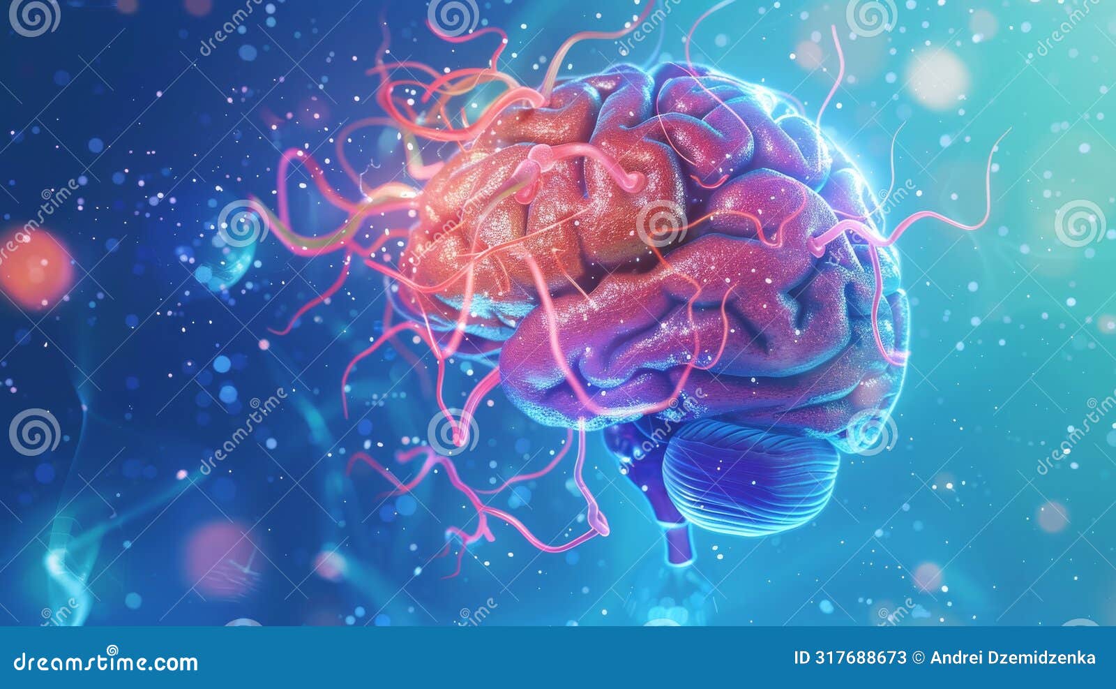 In this Banner, There is the Strain of the Brain, Lightning, and Rays ...