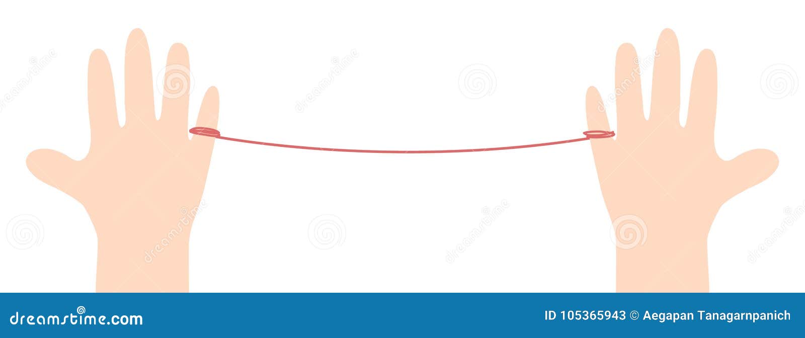 Banner Thread Red on White Background Illustration Vector. Love Stock ...