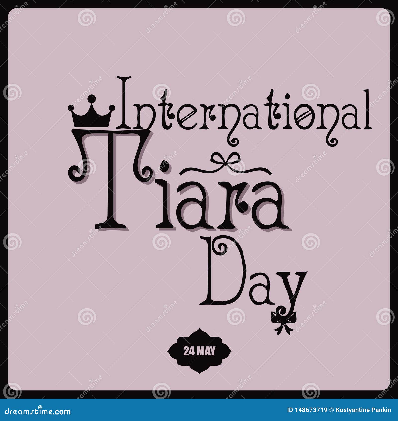 Banner Tiara Day stock vector. Illustration of accessory - 148673719