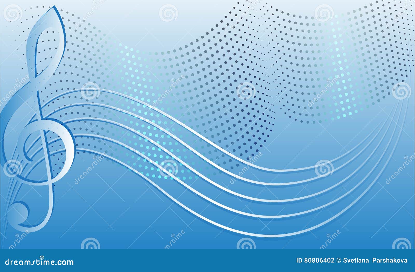 Banner with treble clef. stock vector. Illustration of banner - 80806402