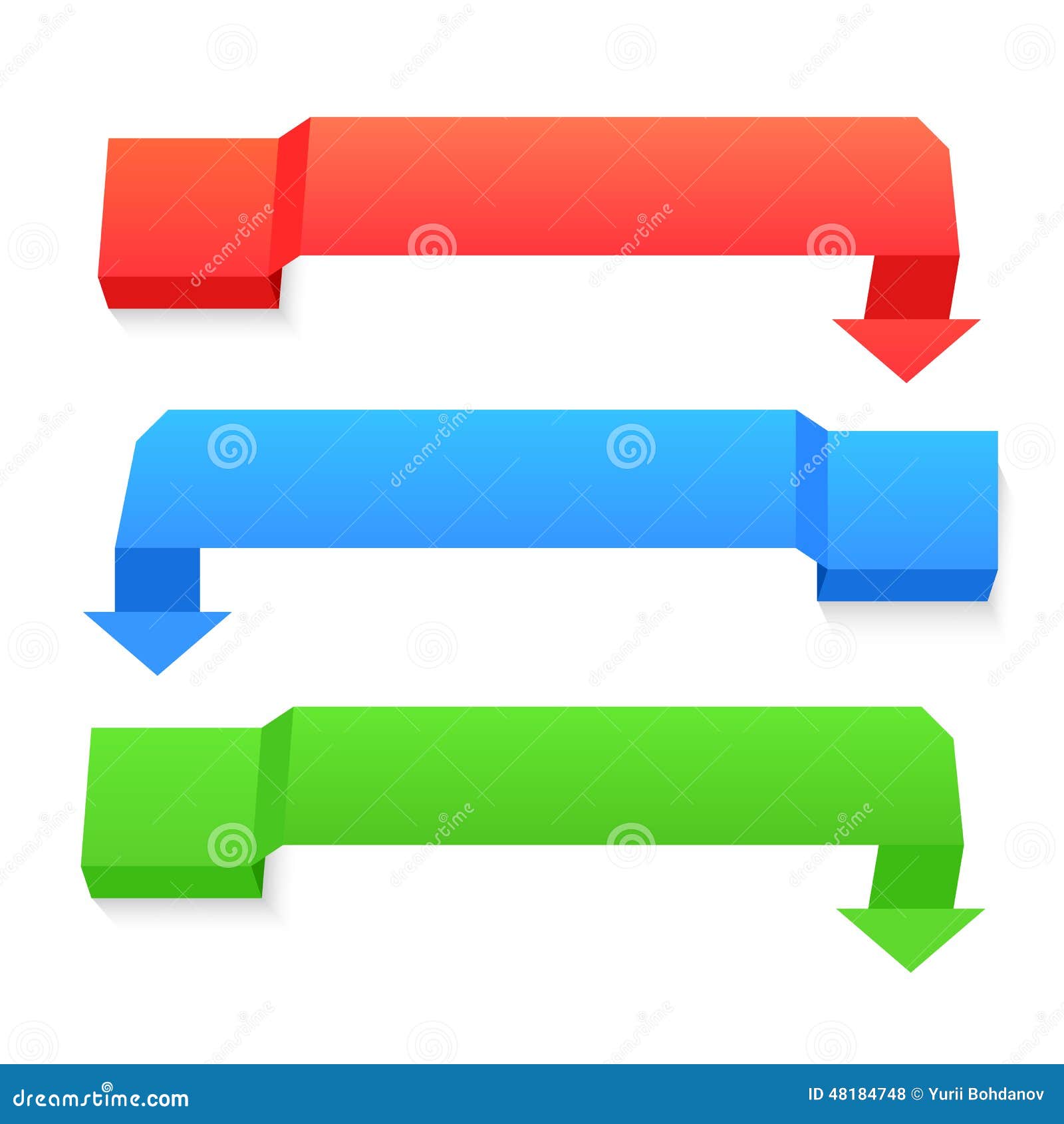 Banner with the Turn Arrow Isolated on White Background Stock Vector ...