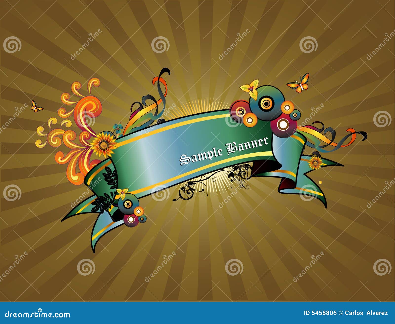 Banner vector composition stock vector. Illustration of floral - 5458806