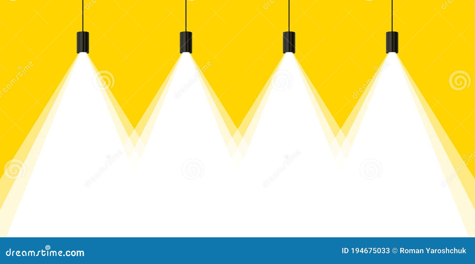 Banner Vector Flat Style. Spotlight Banner. Vector Illustration Stock ...