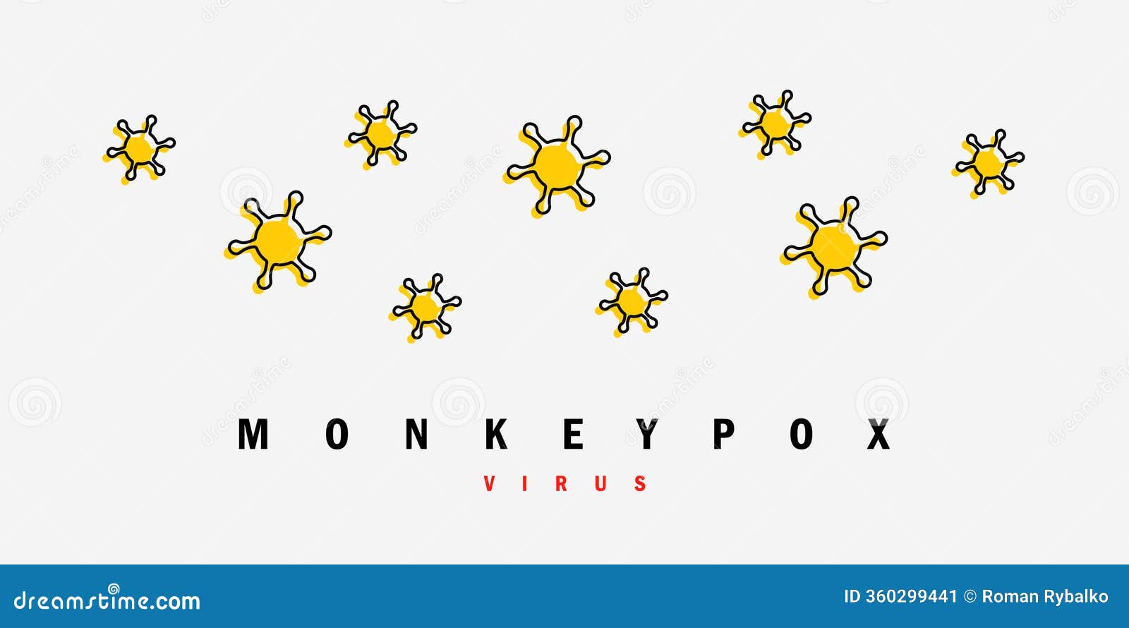 Banner With Vector Illustration Of The Yellow Virus. The Concept Of The ...