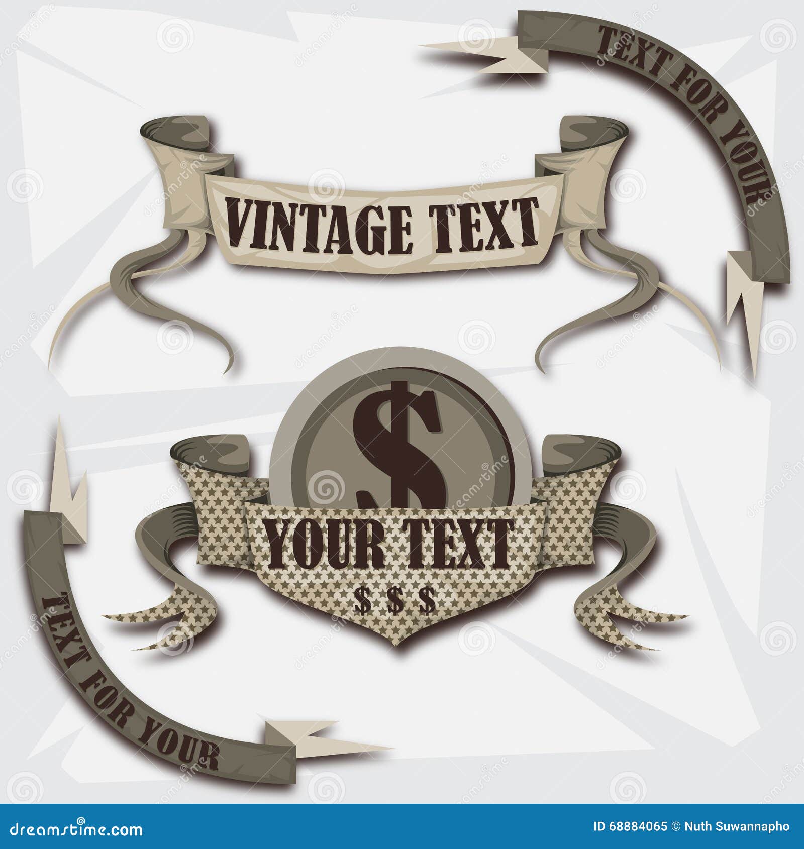 Banner vintage stock vector. Illustration of paper, label - 68884065
