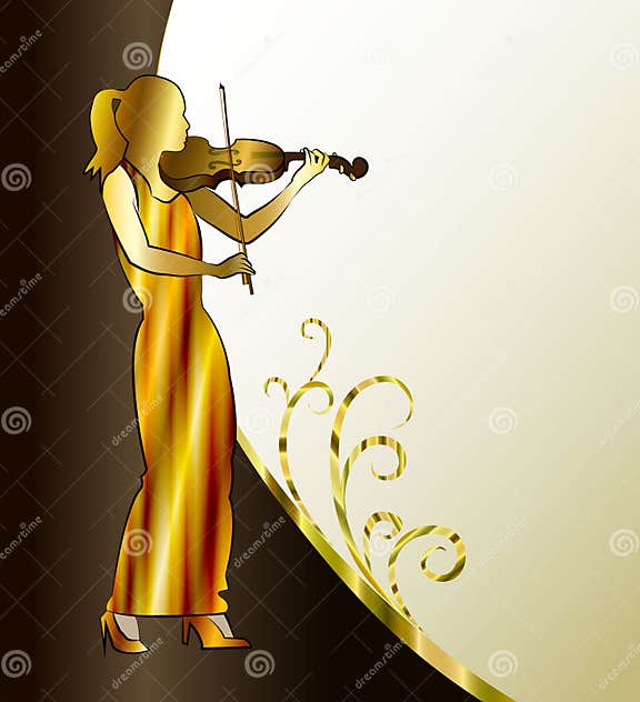 Banner with violinist stock vector. Illustration of violist - 87099837