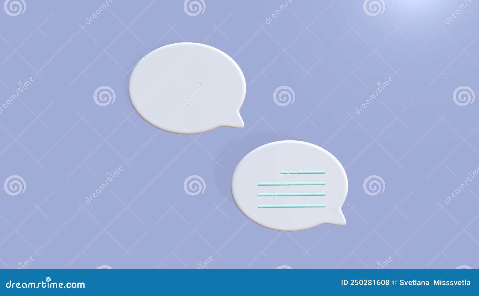 Banner, Web Poster. 3D Rendering. Background with Realistic Dialogue ...