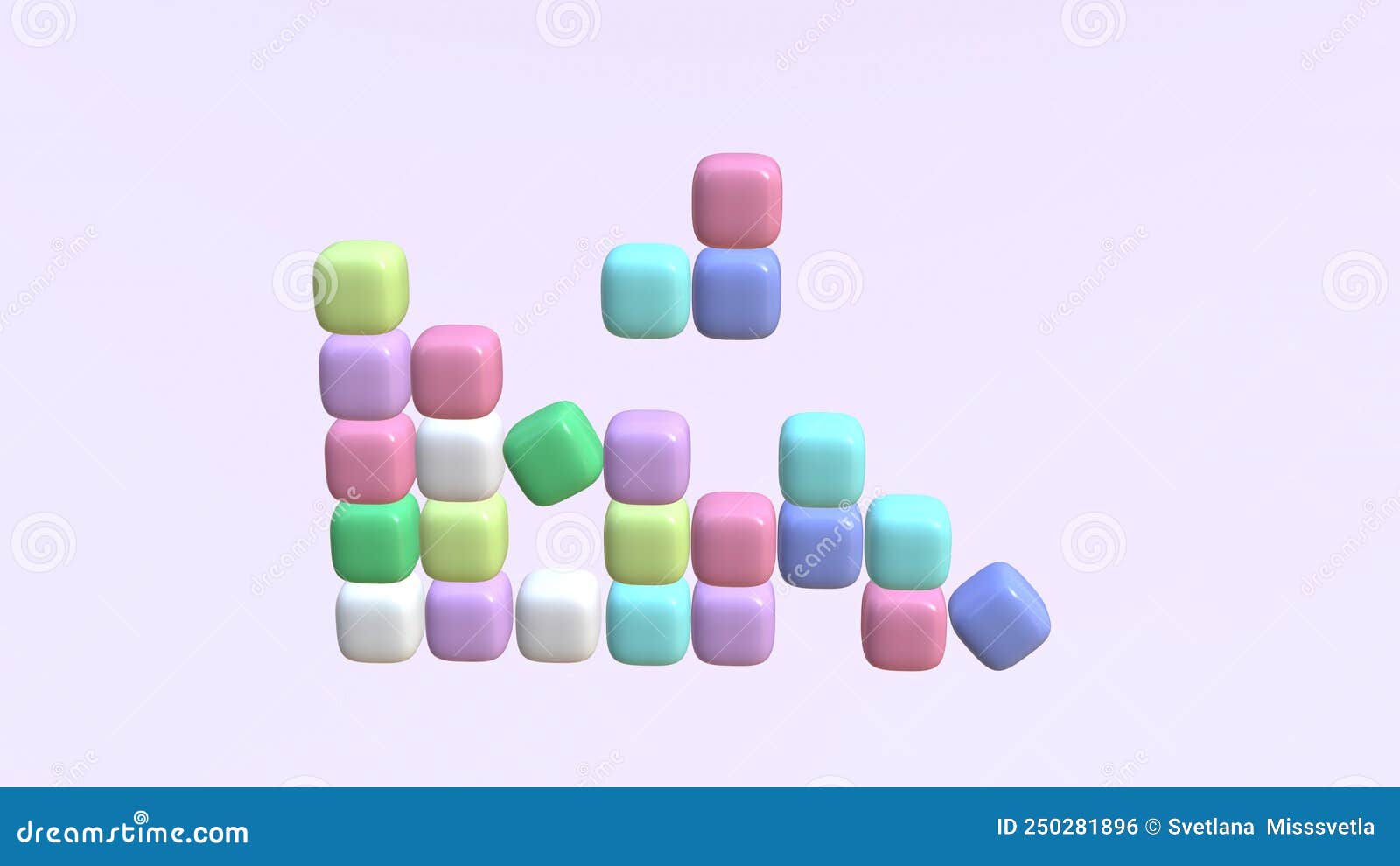 Banner, Web Poster. 3D Rendering. Image of 3d Volumetric Cubes Stock ...