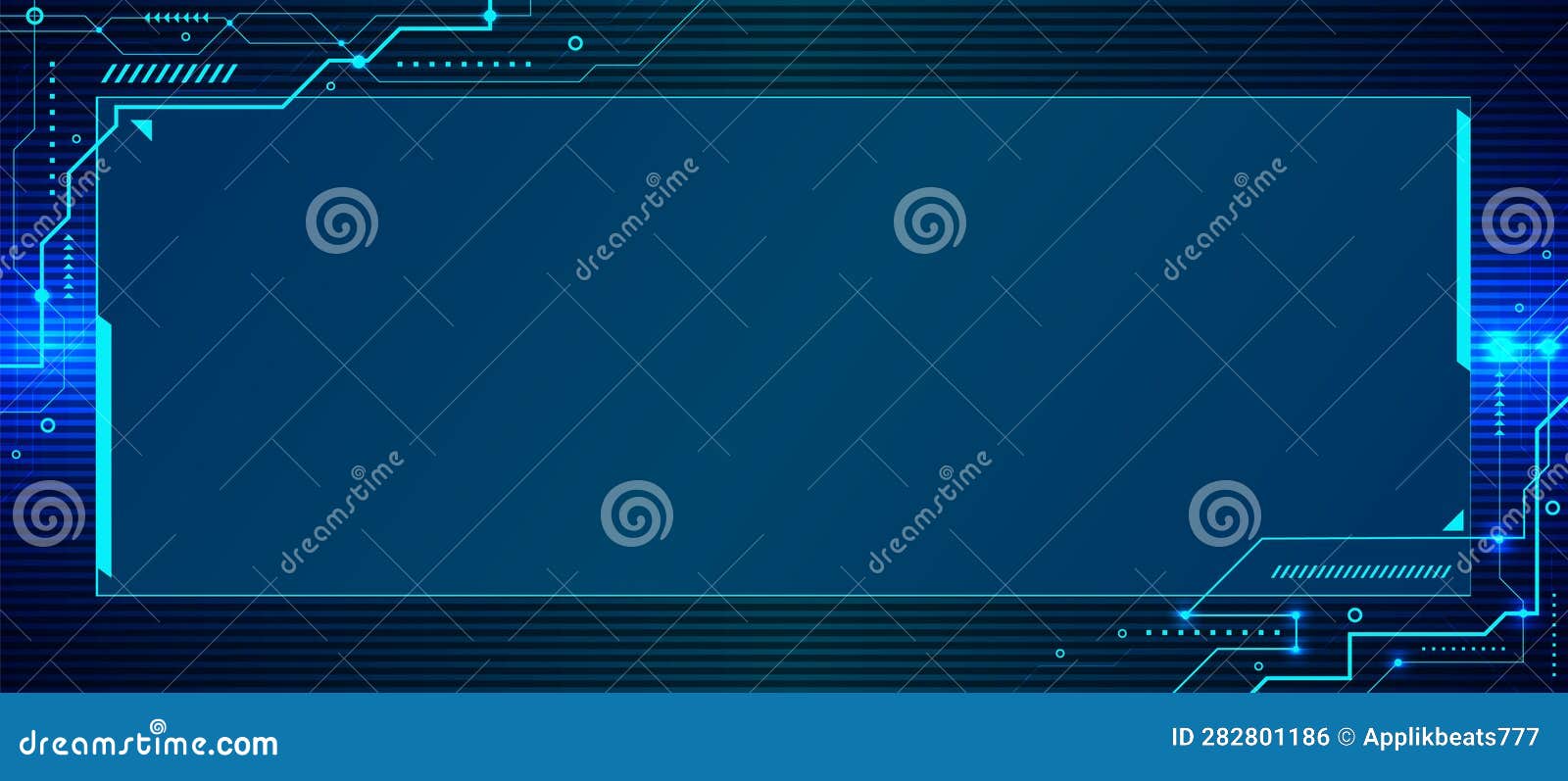 Banner Web Template Design Abstract Blue Technology Geometric and ...