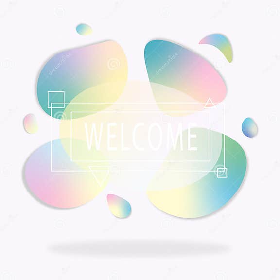 Banner Welcome Gradient on White Background. Stock Vector ...