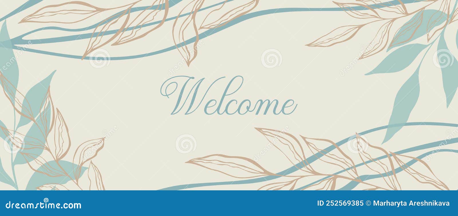 Welcome Abstract Digital Banner Yellow Background Royalty-Free Stock ...