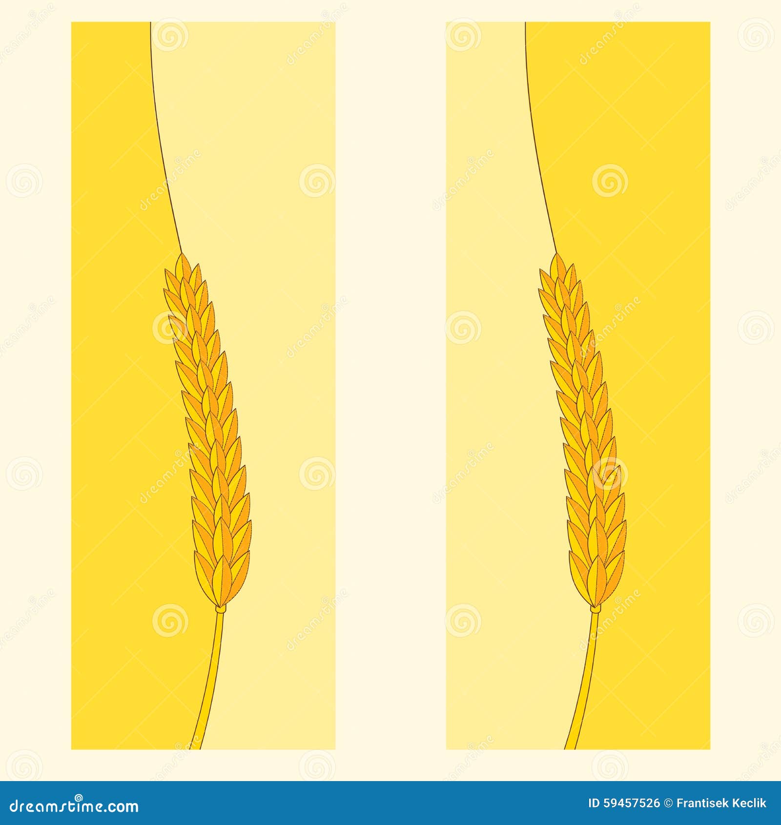 Banner with wheat stock vector. Illustration of creative - 59457526
