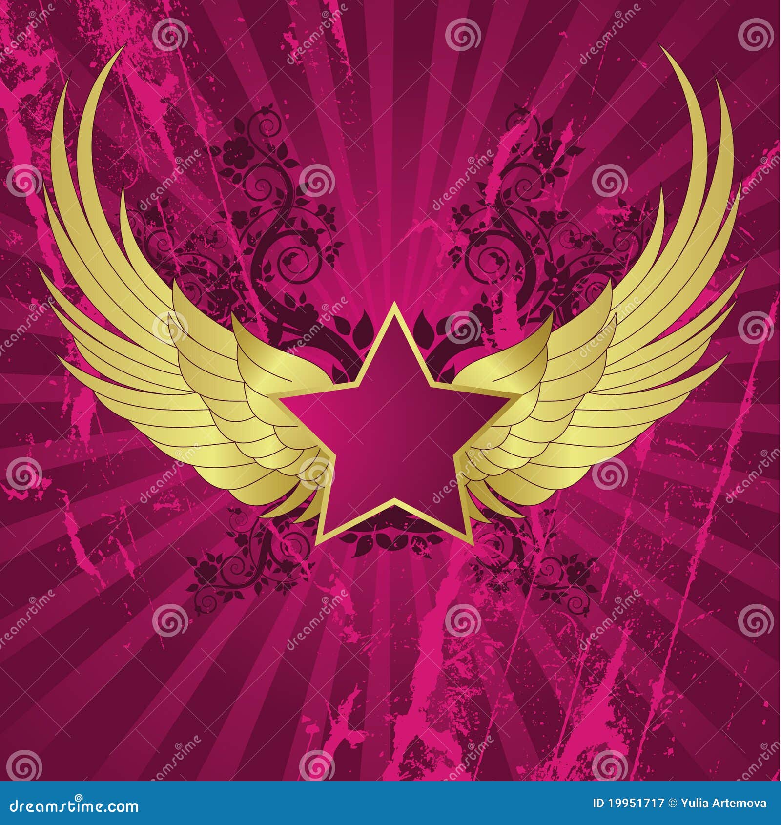 Banner With Wings Cartoon Vector | CartoonDealer.com #19951717