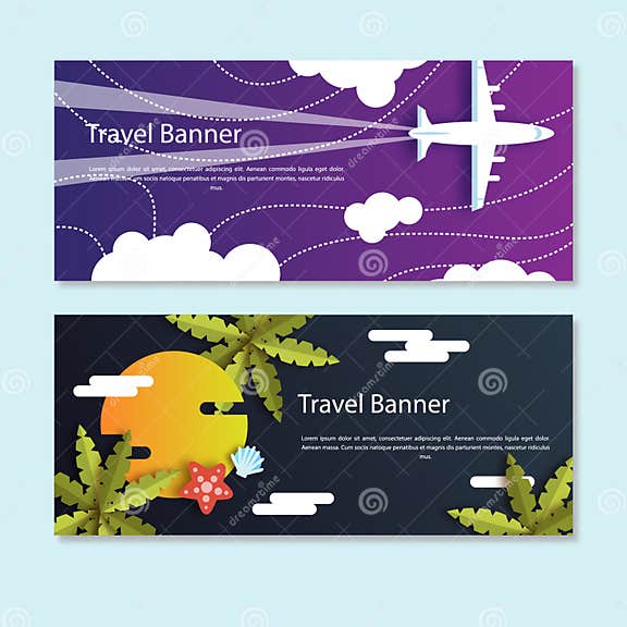 Traveling Business Banner Idea Stock Illustration - Illustration of ...