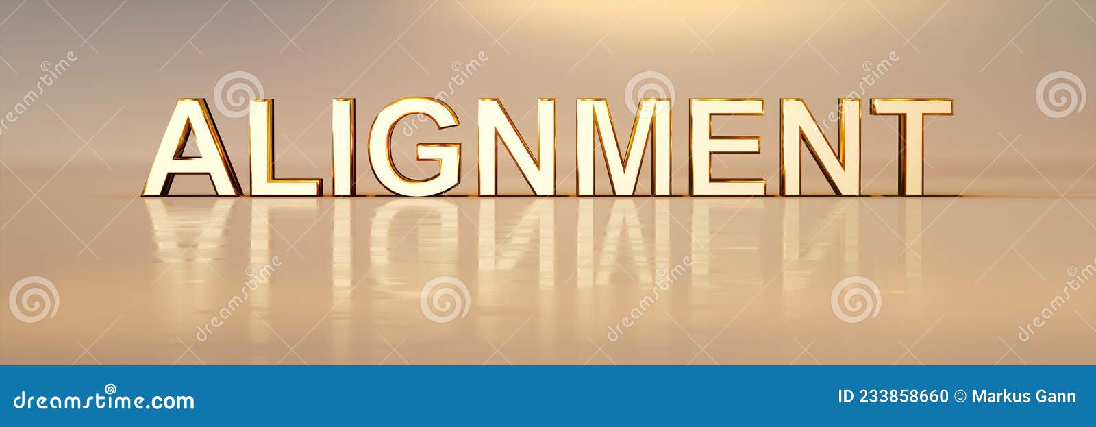 Banner with the Word Alignment Stock Illustration - Illustration of ...