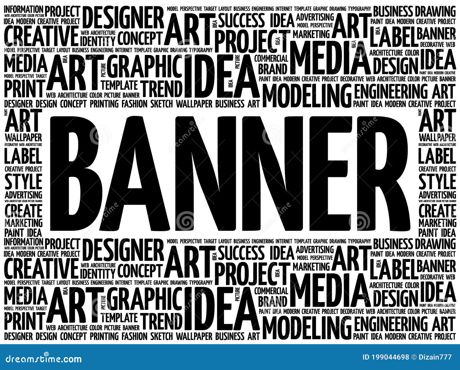 BANNER word cloud stock illustration. Illustration of internet - 199044698