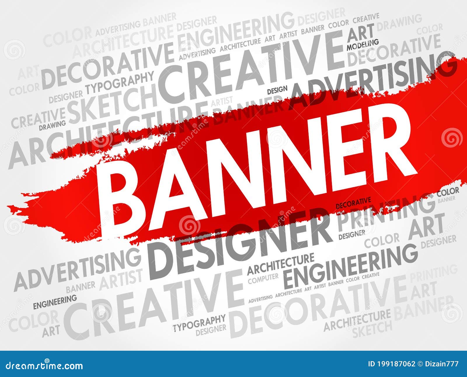BANNER word cloud stock illustration. Illustration of connection ...