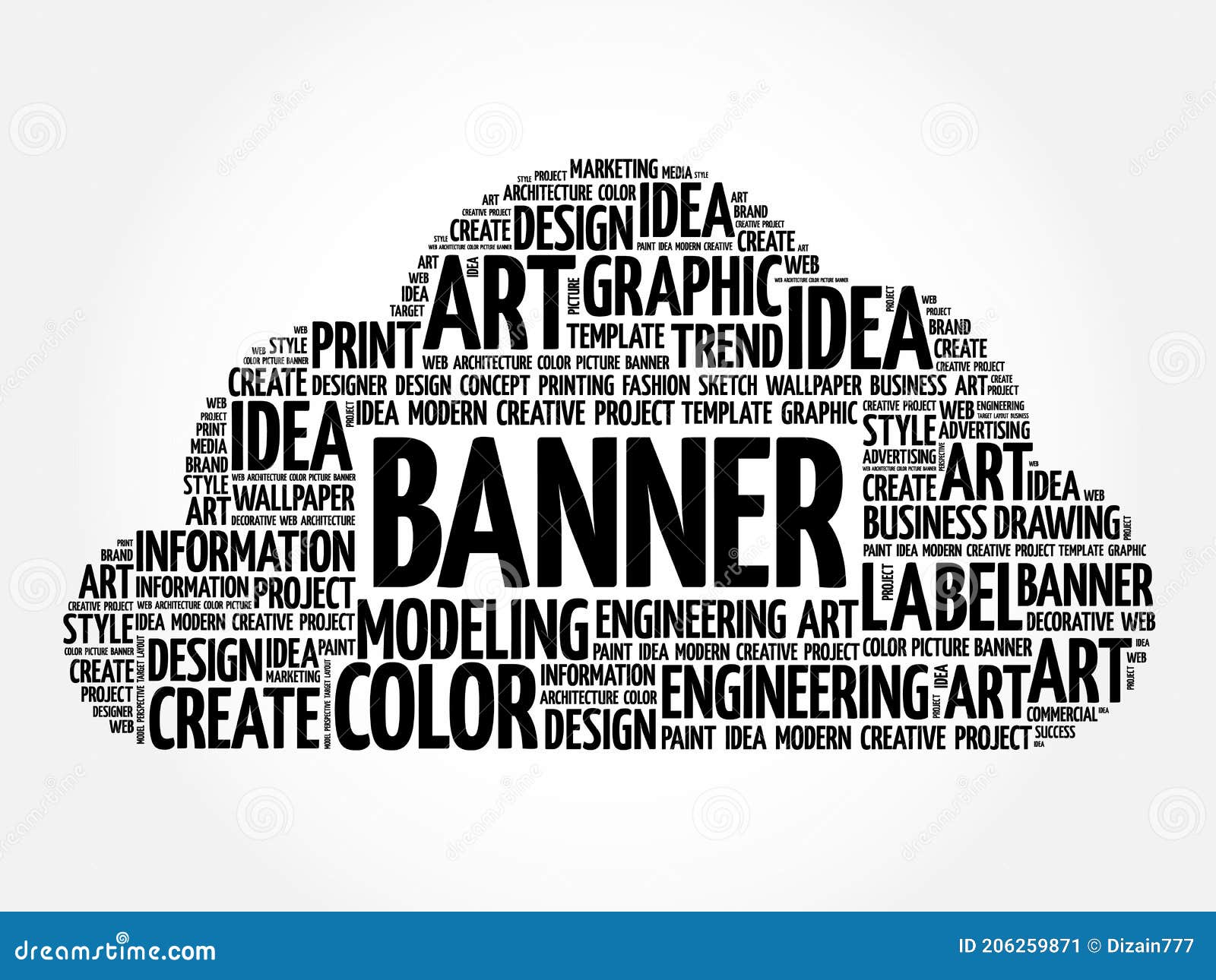 BANNER word cloud stock illustration. Illustration of collage - 206259871