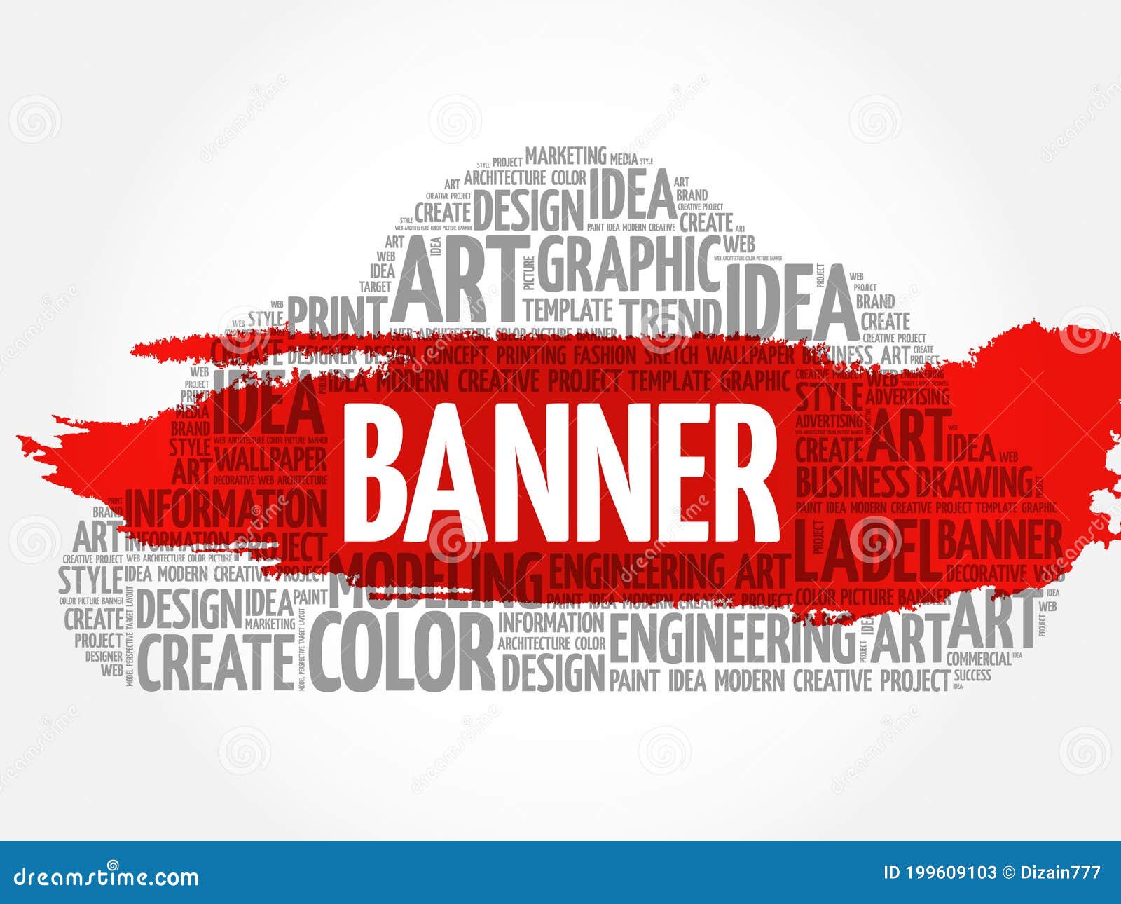 BANNER word cloud stock illustration. Illustration of homepage - 199609103
