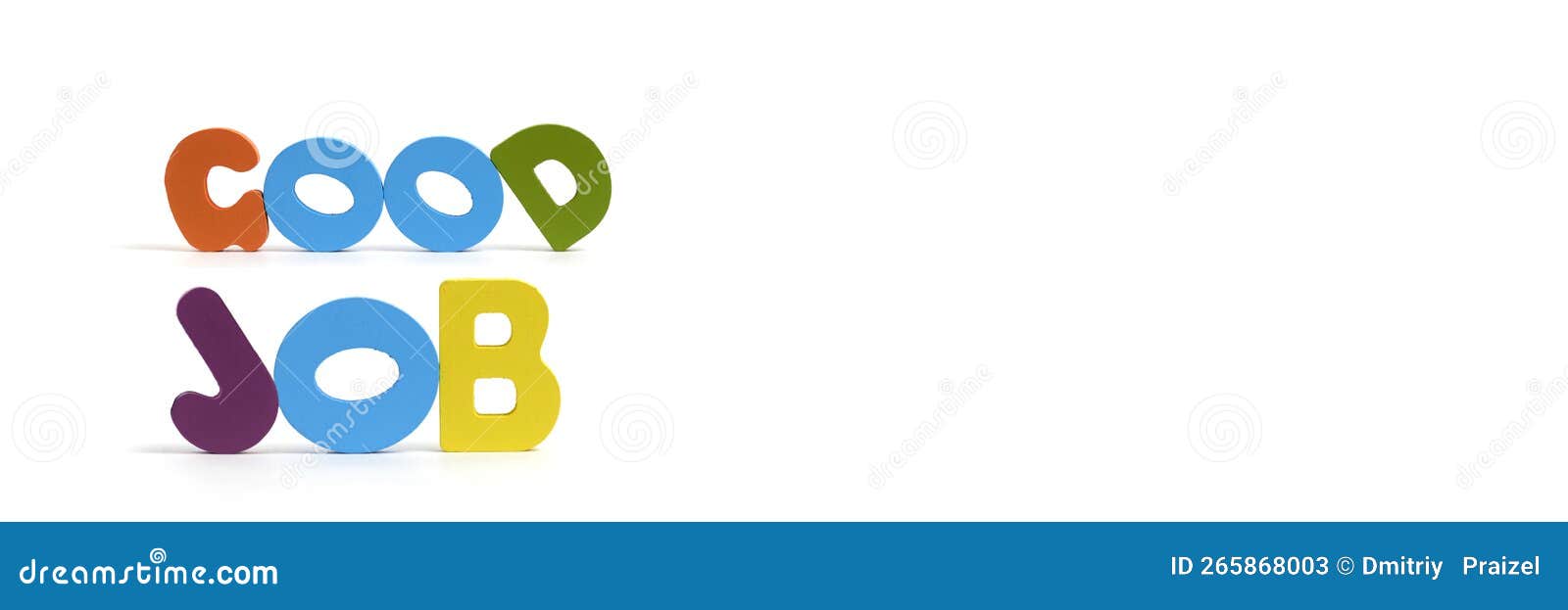 Banner,word Good Job Composed Multi Colored Letters White Background ...