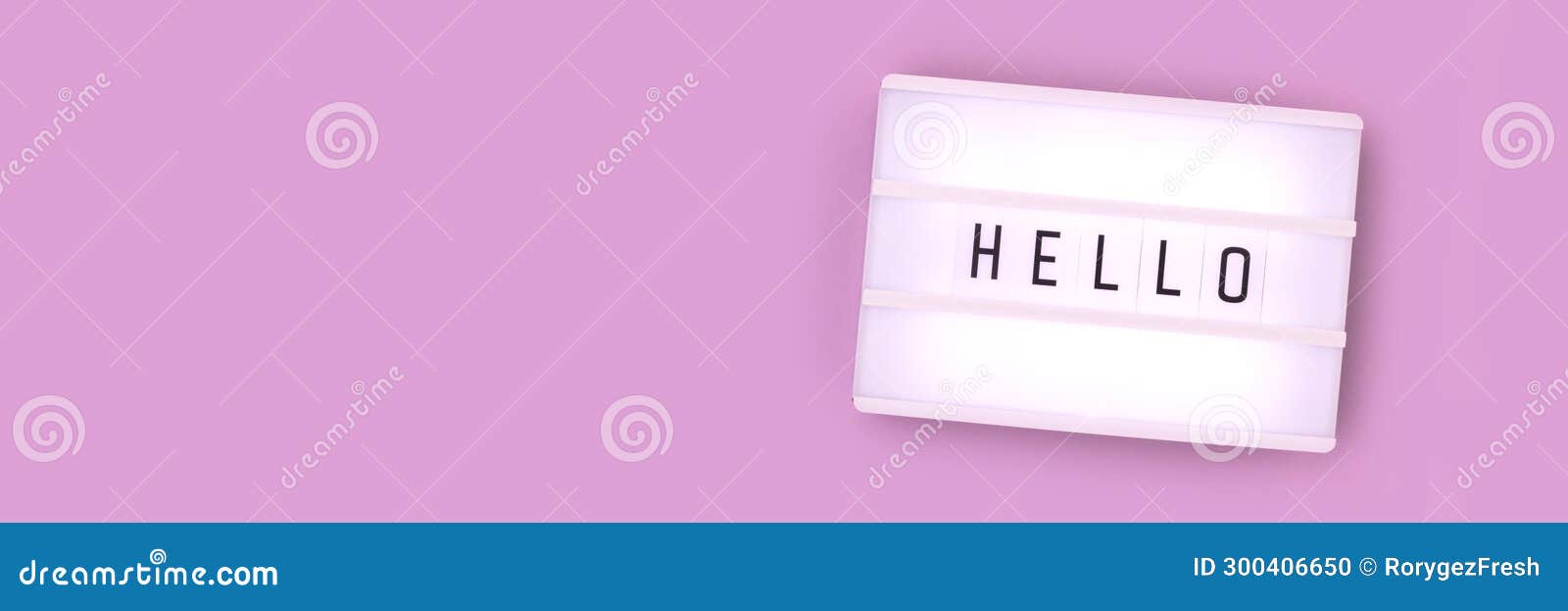 Banner with word Hello. stock photo. Image of phrase - 300406650
