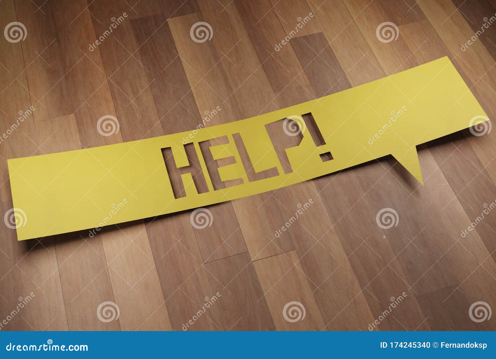 Banner with the Word `HELP` in Speech Bubble. 3D Render Stock ...