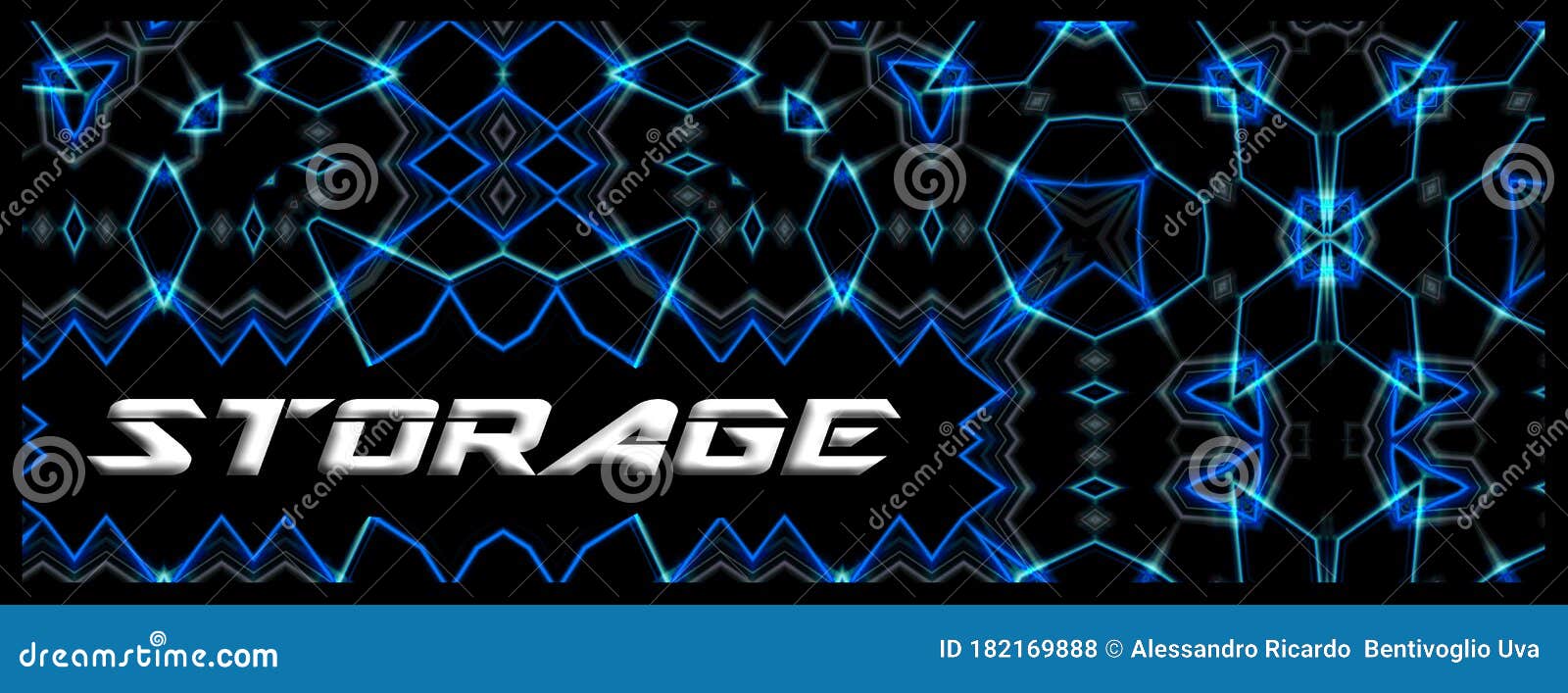 Banner technology Storage stock illustration. Illustration of ...