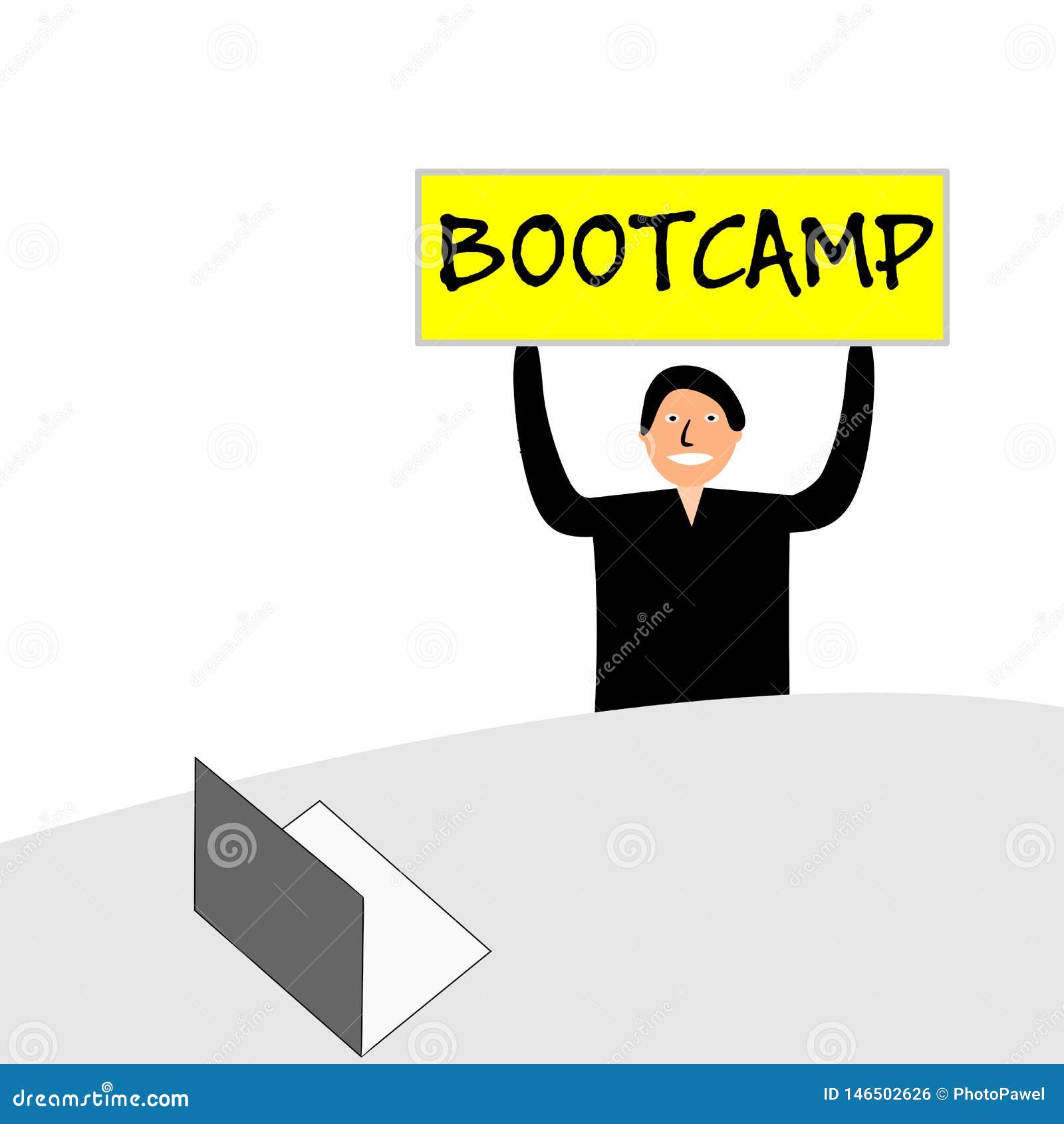 Banner with the Words `BOOTCAMP` Stock Illustration - Illustration of ...