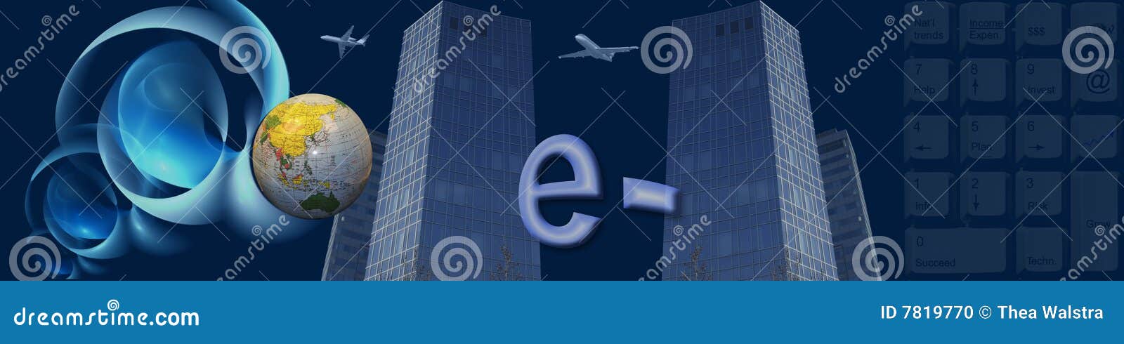 Banner Worldwide E-commerce Stock Illustration - Illustration of ...