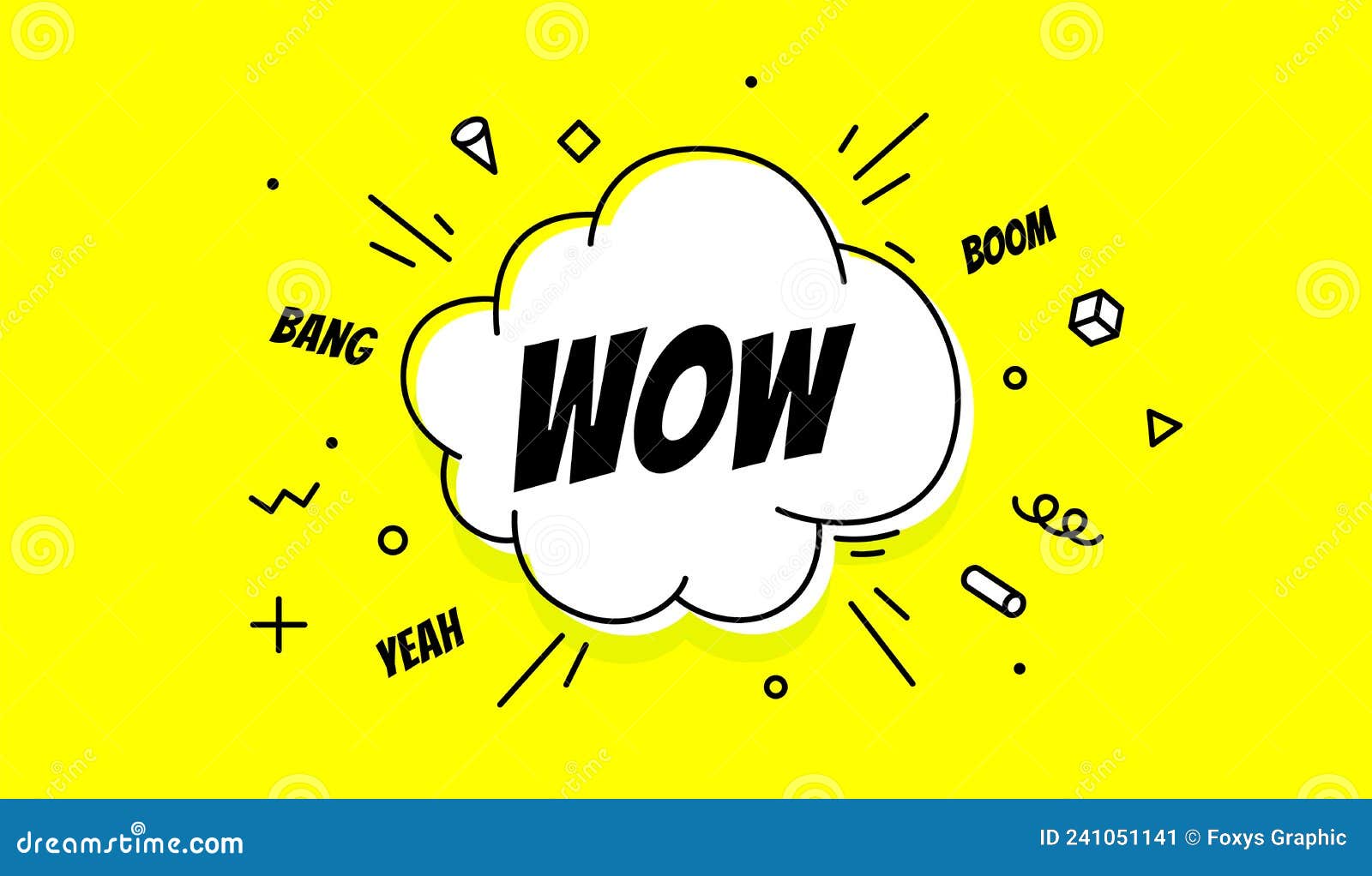 Banner Wow. Banner, Speech Bubble Stock Vector - Illustration of blast ...