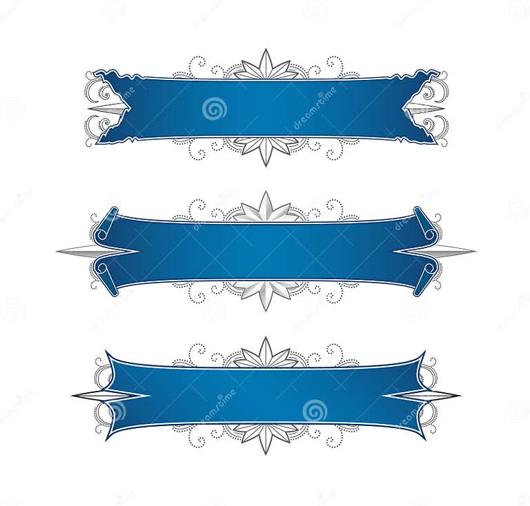 Banners stock vector. Illustration of frame, emblem, flourish - 1181966