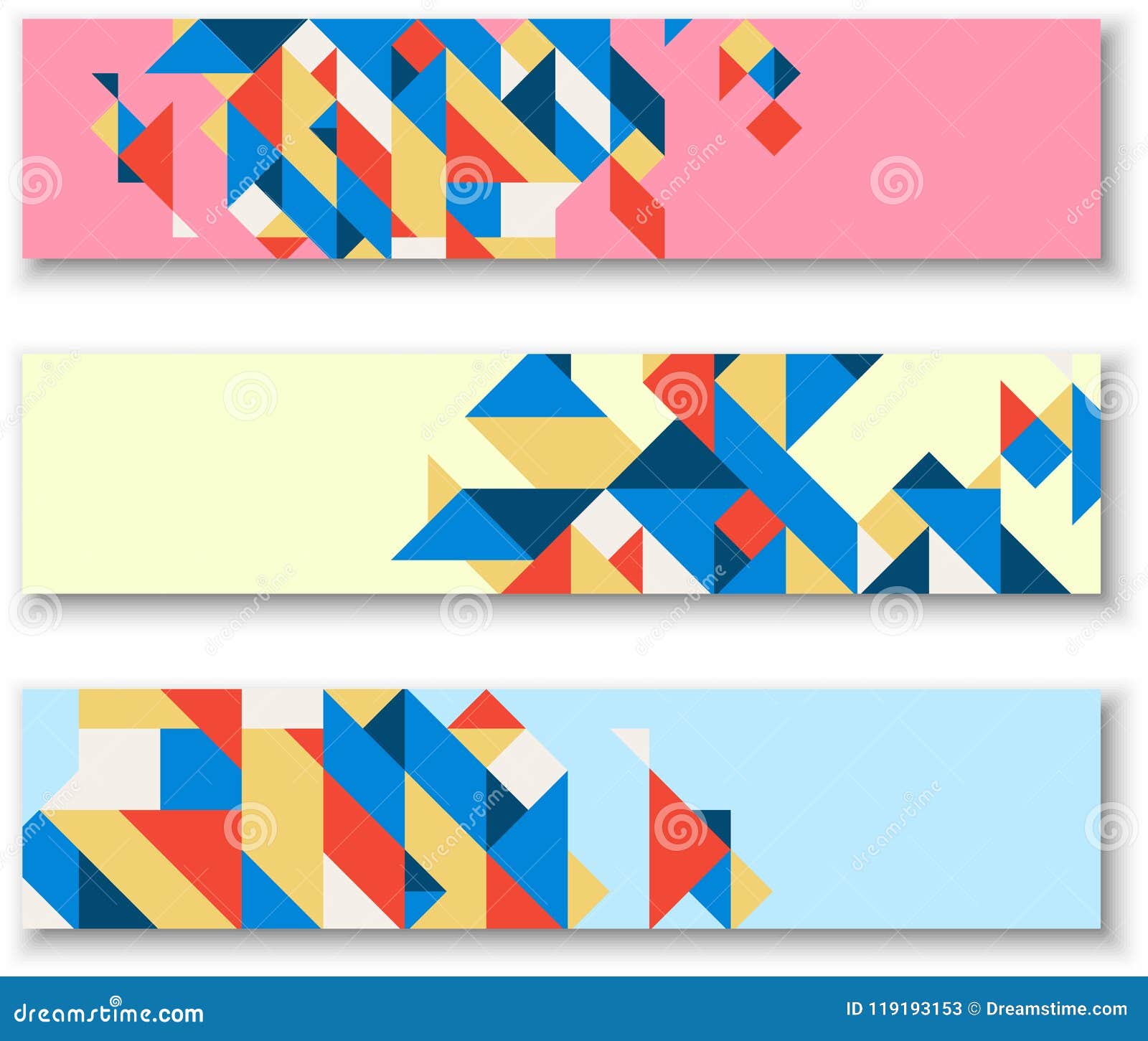 Banners with Abstract Colorful Geometric Pattern. Stock Vector ... Banners with Abstract Colorful Geometric Pattern. Stock Vector ...