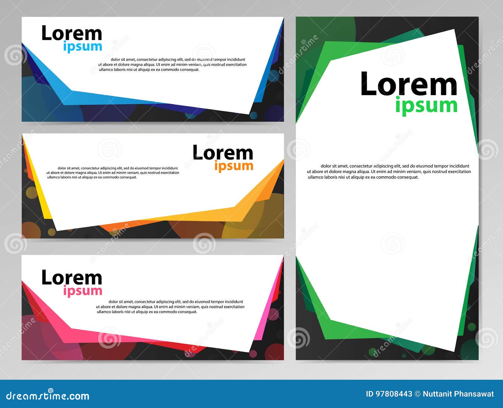 Banners Abstract Design Graphic or Wed Background Stock Vector ...