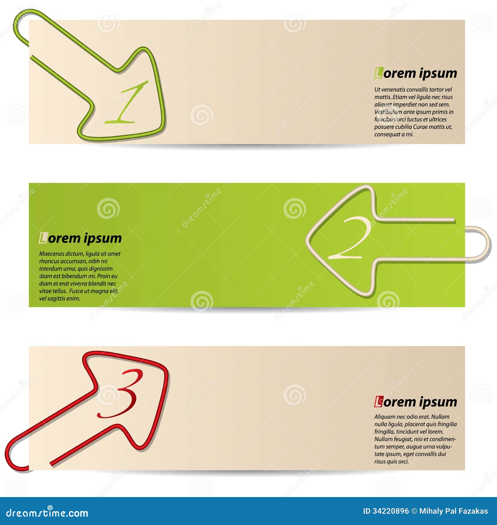 Banners Arrow Paper Clips Stock Illustrations – 1 Banners Arrow Paper ...
