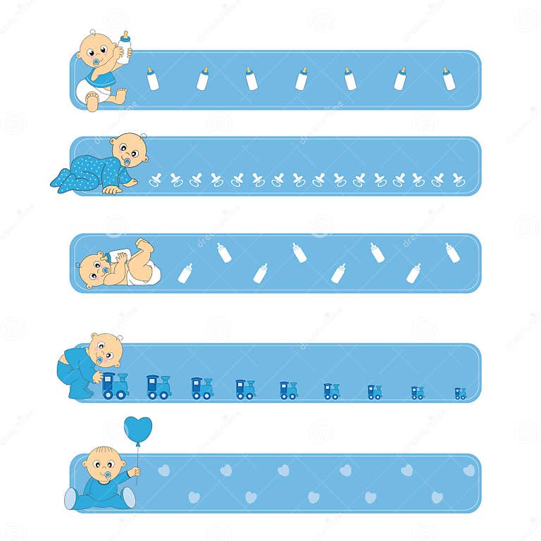 Banners baby stock vector. Illustration of spotted, pacifier - 17144954