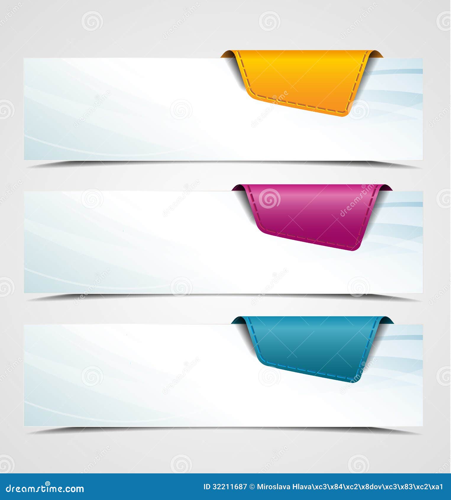 Banners stock vector. Illustration of bookmark, empty - 32211687